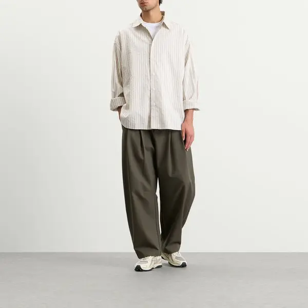 PORTER JAMES Dart-knee Pleated Trousers
