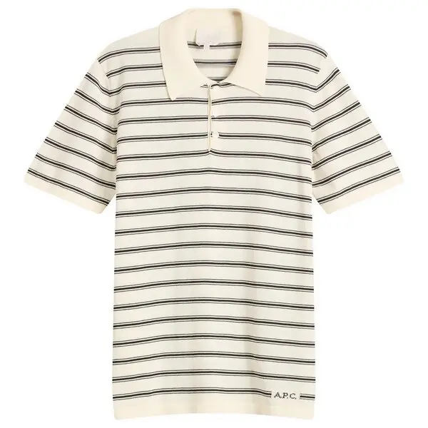 A.p.c. Polo Shirt - Ecru/black