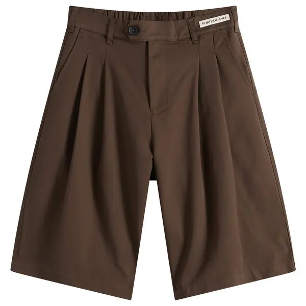 PORTER JAMES Double Pleated Shorts