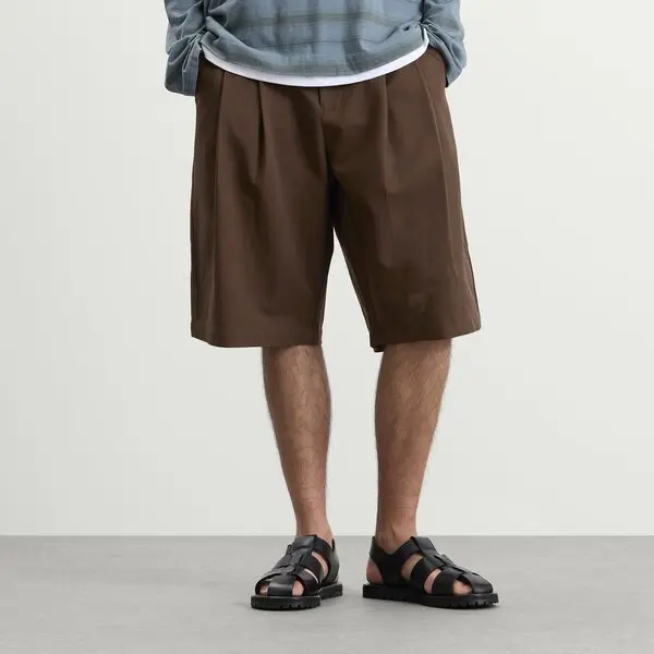 PORTER JAMES Double Pleated Shorts
