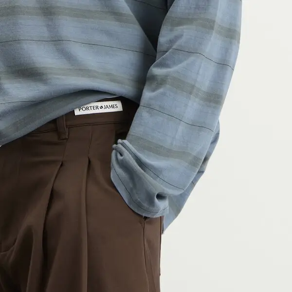 PORTER JAMES Double Pleated Shorts