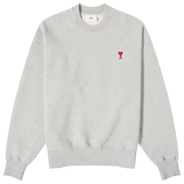 AMI Paris Small Adc Crew Sweat - Grey