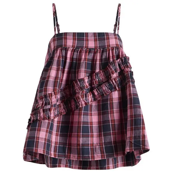 DAMSON MADDER Nyra Ruffle Cami Top - Magenta