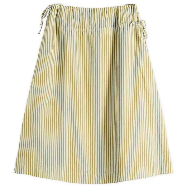 DAMSON MADDER Caspia Volume Midi Skirt - Basil