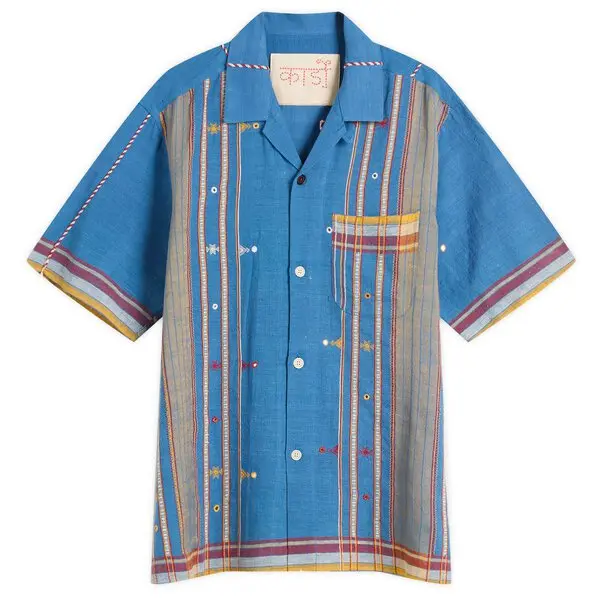 KARDO Ayo Embroidered Vacation Shirt - Blue