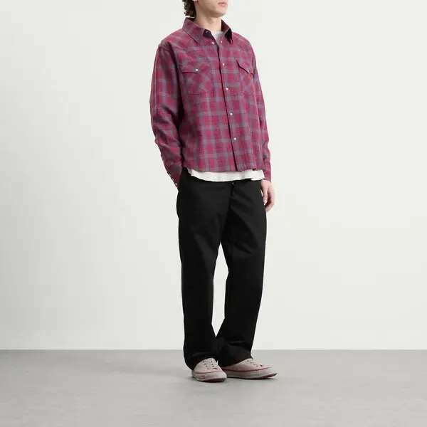 Visvim Four Corners Check Shirt - Red