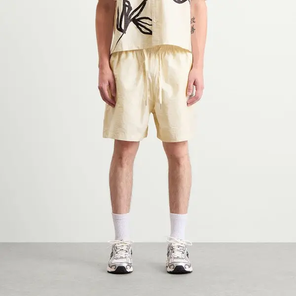 MKI MIYUKI ZOKU Washed Ink Flower Shorts