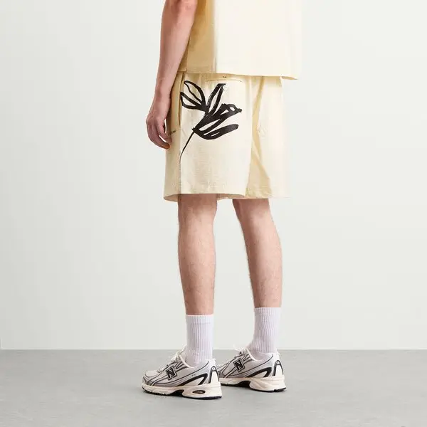 MKI MIYUKI ZOKU Washed Ink Flower Shorts