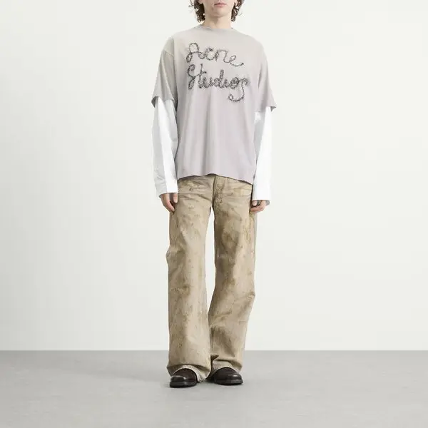 Acne Studios Tinsel Logo Double Sleeve T-shirt