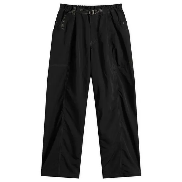 AND WANDER Crinkled Nylon Trousers - Black