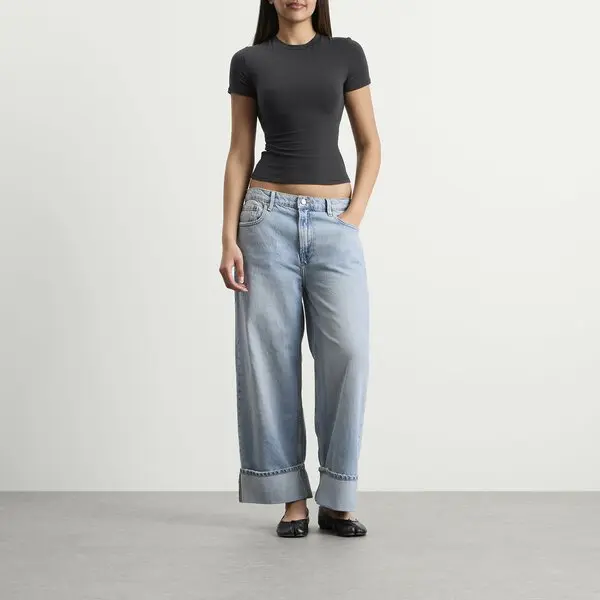 SKIMS Cotton Jersey T-shirt - Soot