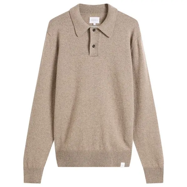 Norse Projects Standard Merino Lambswool Polo - Clay