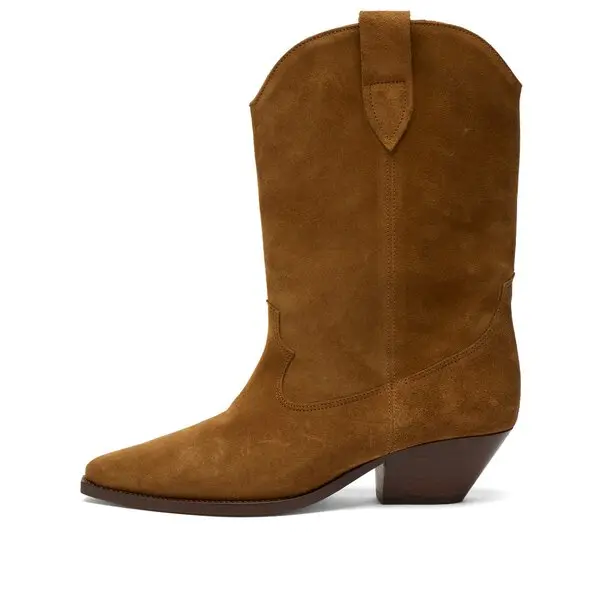 Isabel Marant Étoile Duerto Suede Cowboy Boots - Cognac