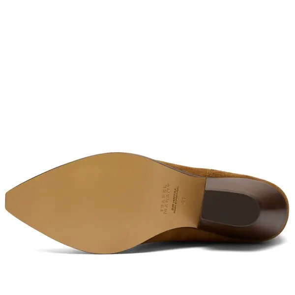 Isabel Marant Étoile Duerto Suede Cowboy Boots - Cognac