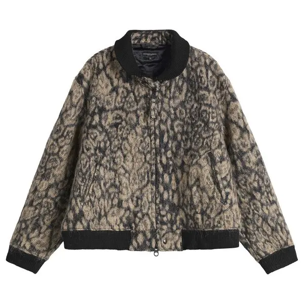 Engineered Garments Leopard Jacquard Ll Jacket - Brown
