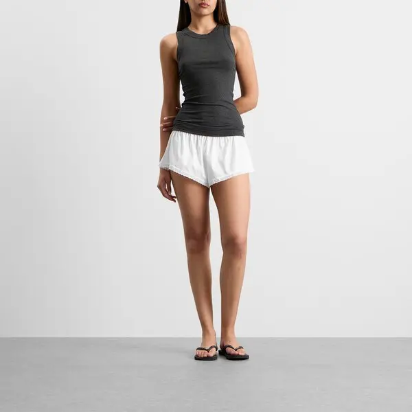 SKIMS Garment Washed Poplin Short
