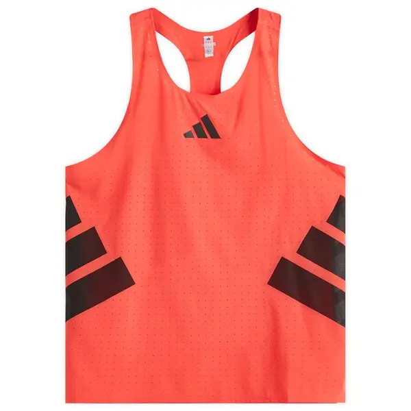 Adidas Adizero Road To Records Tank Top - Red