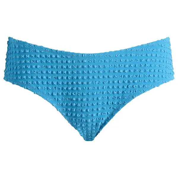 FRUITY BOOTY Seersucker Halter Bikini Bottoms - Blue