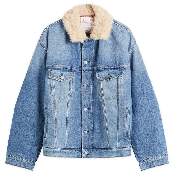 Acne Studios Vintage Blue Padded Robert Denim Jacket - Mid Blue