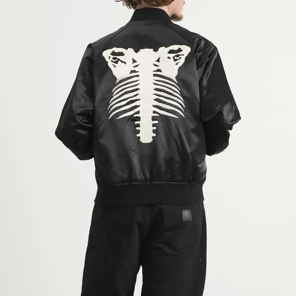A BATHING APE Skeleton Logo Souvenir Jacket