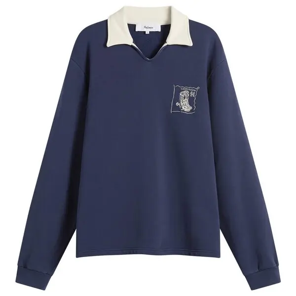 PALMES Boot Open Rugby Shirt - Navy
