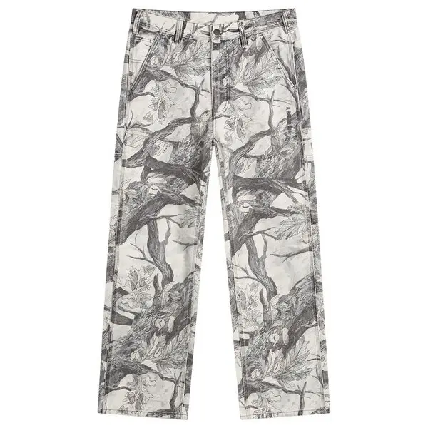 A BATHING APE Tree Edge Camo Work Pants - White
