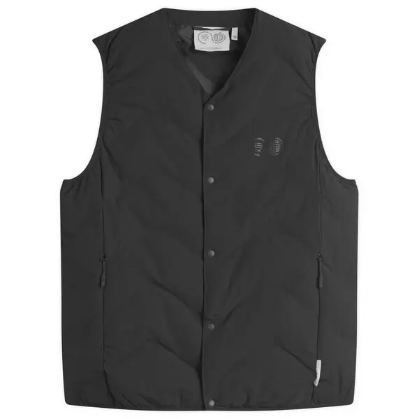 PURPLE MOUNTAIN OBSERVATORY Waves Quilted Gilet - Black