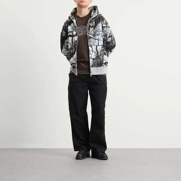 A BATHING APE Tree Edge Camo Shark Full Zip Hoodie - White
