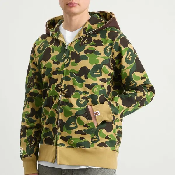 A BATHING APE Abc Camo 2nd Ape Zip Hoodie