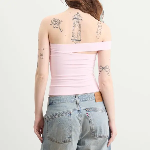 SKIMS Cotton Jersey One Shoulder Top