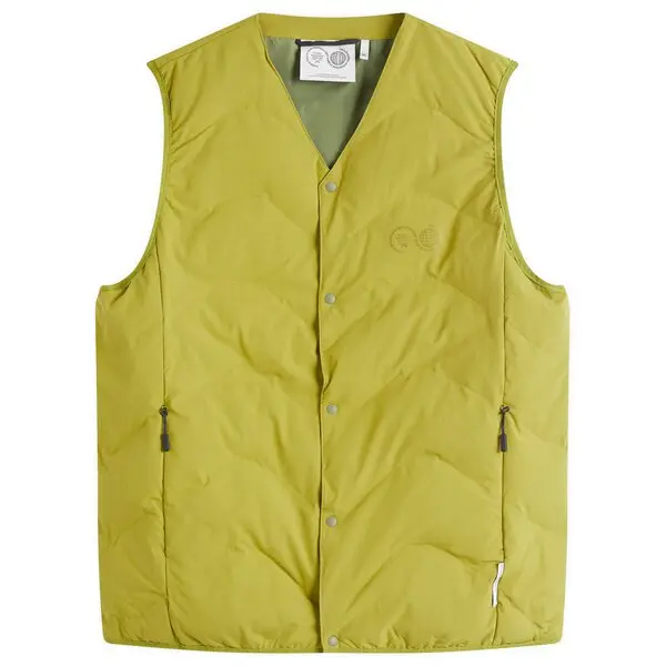 PURPLE MOUNTAIN OBSERVATORY Waves Quilted Gilet - Olive