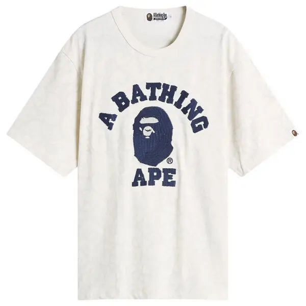 A BATHING APE Washed Cloud Camo T-shirt - Ivory