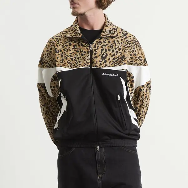 A BATHING APE Wild Leopard Print Track Jacket