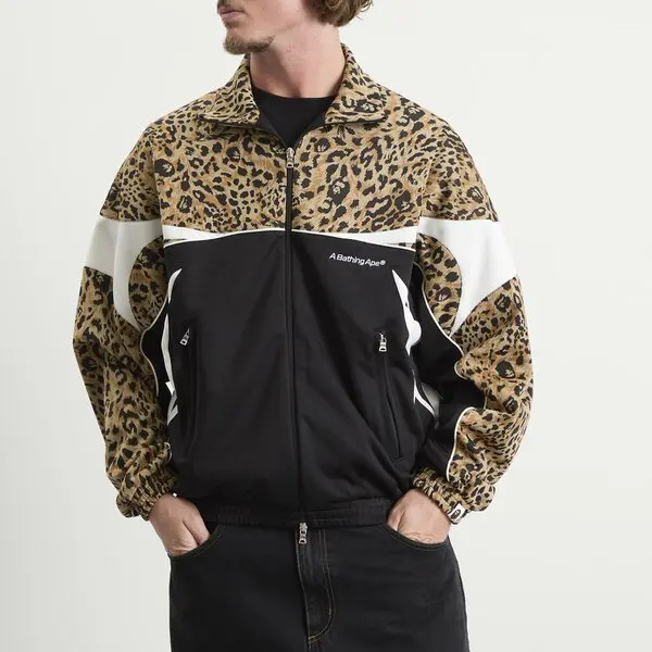 A BATHING APE Wild Leopard Print Track Jacket