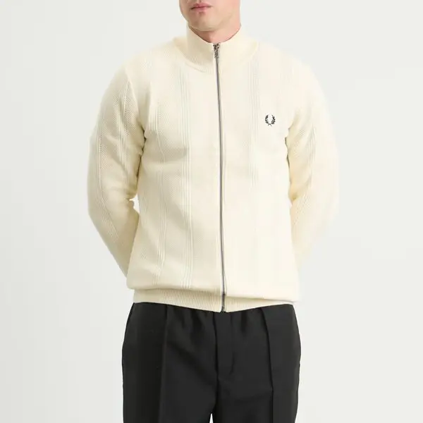 Fred Perry Textured Zip Through Cardigan