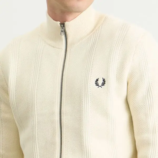 Fred Perry Textured Zip Through Cardigan