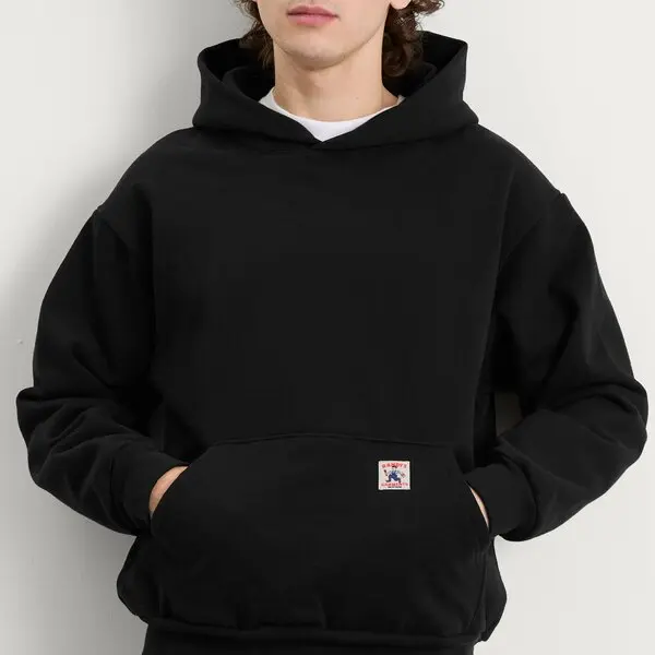 RANDY'S GARMENTS Heavyweight Logo Hoodie - Black
