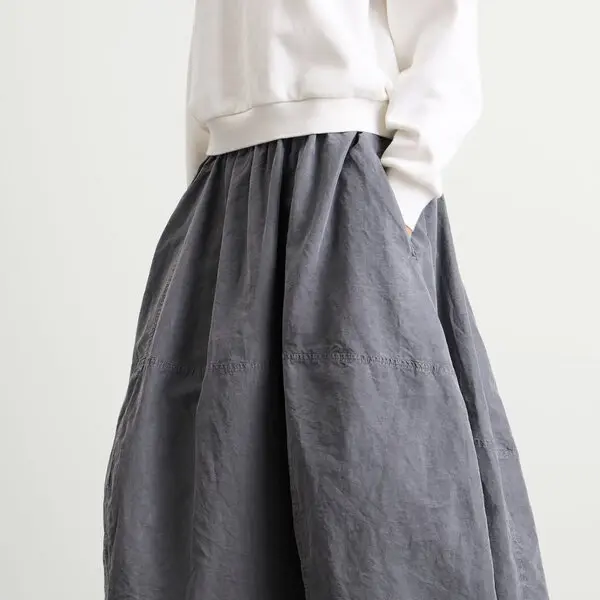 You Must Create Parachute Midi Skirt - Charcoal