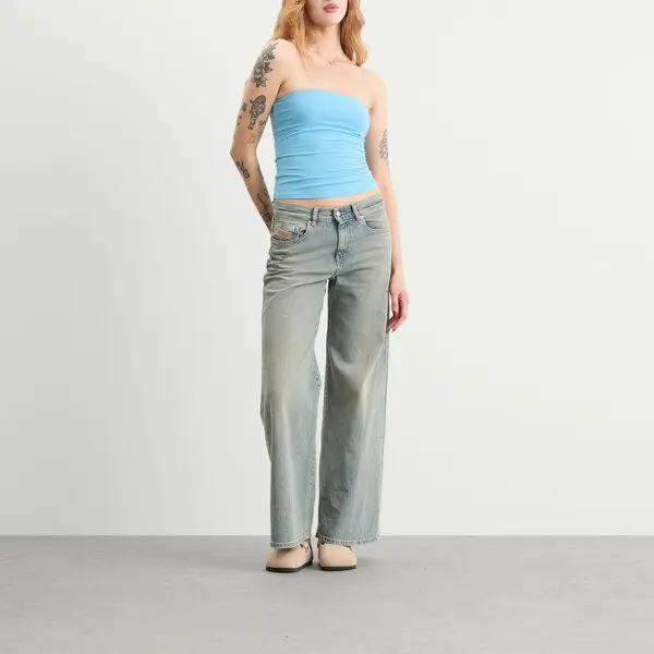 SKIMS Cotton Jersey Tube Top - Water