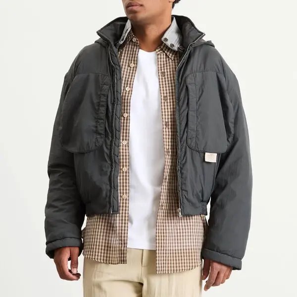 RANRA Padded Nylon Hoodie Jacket