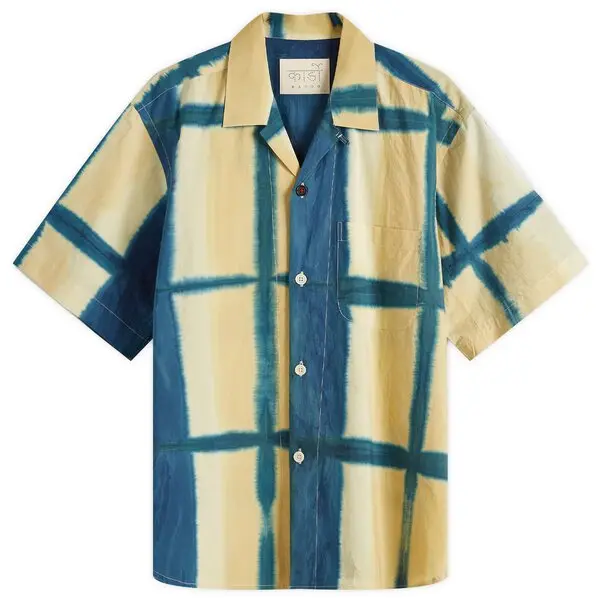 KARDO Ronen Clamp Dye Vacation Shirt - Blue