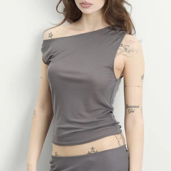 ST. AGNI Fine Jersey Asymm Top