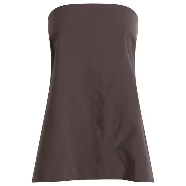 ST. AGNI Strapless Rouleau Tie Top