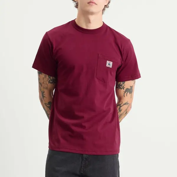 RANDY'S GARMENTS Randy’s Garments  Logo Pocket T-shirt - Maroon