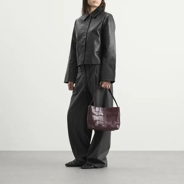 ST. AGNI Leather Minimal Jacket