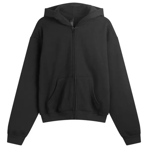 SKIMS Cotton Fleece Classic Zip Up Hoodie - Onyx