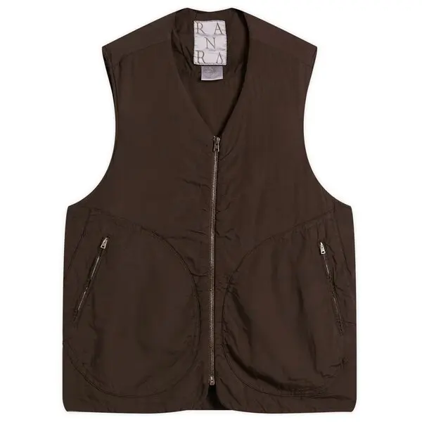 RANRA Mill Viscose Cotton Vest - Black Coffee