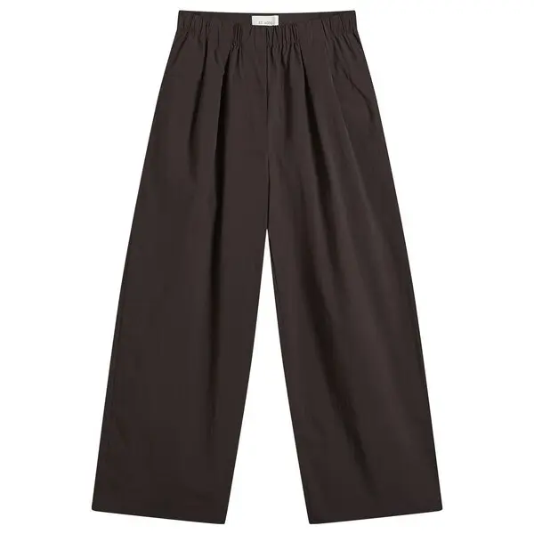 ST. AGNI Relaxed Pleat Pants - Bark