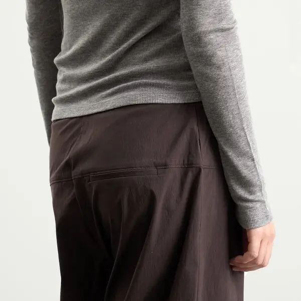 ST. AGNI Relaxed Pleat Pants - Bark
