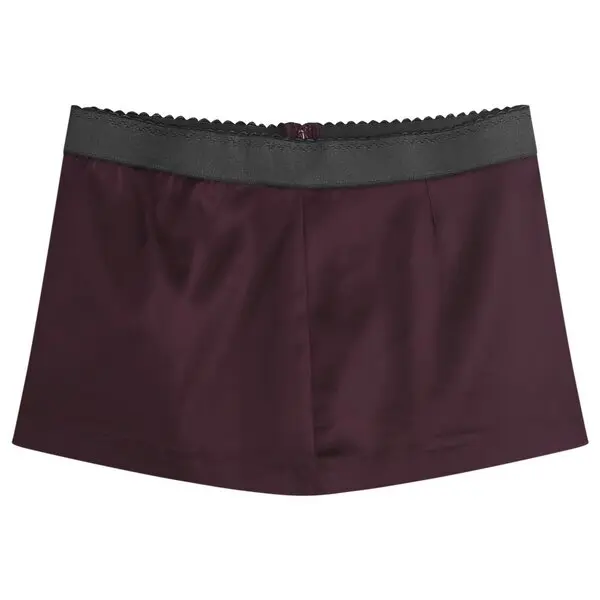 SKIMS Stretch Satin Mini Skirt - Currant